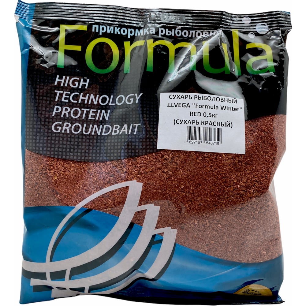 Рыболовный сухарь ALLVEGA Formula Winter RED СУХАРЬ КРАСНЫЙ 0.5 кг ...