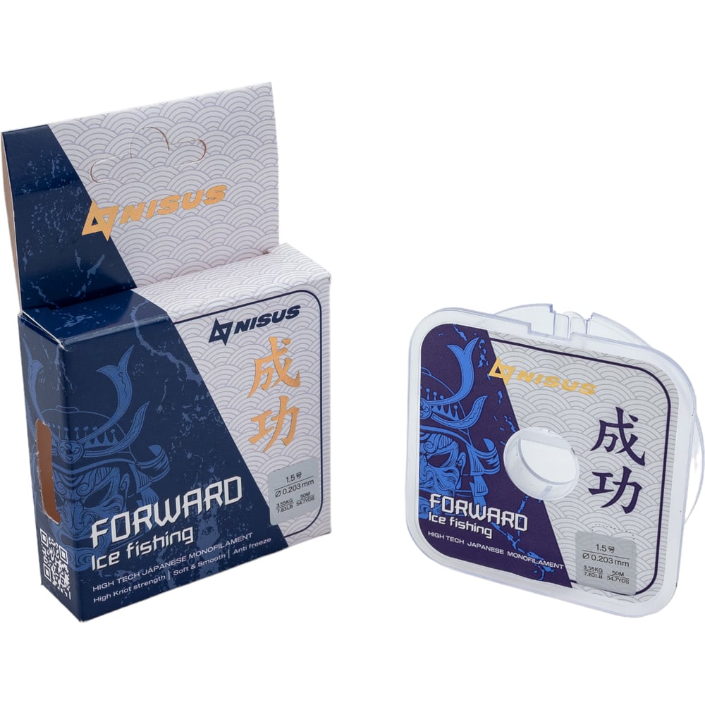 Леска Nisus FORWARD ICE FISHING N-FIF-0.203-50, 0.203мм/50м, нейлон ...