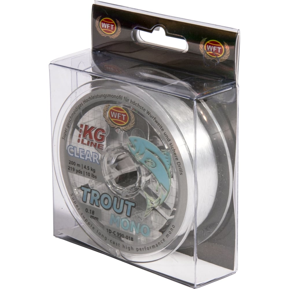 Монофильная леска WFT KG TROUT MONO Clear 200/018 1D-C-990-018 - выгодная цена, отзывы ...
