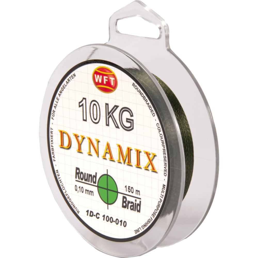 Плетеная леска WFT KG ROUND DYNAMIX Green 150/010 1D-C-100-010 - выгодная цена, отзывы ...