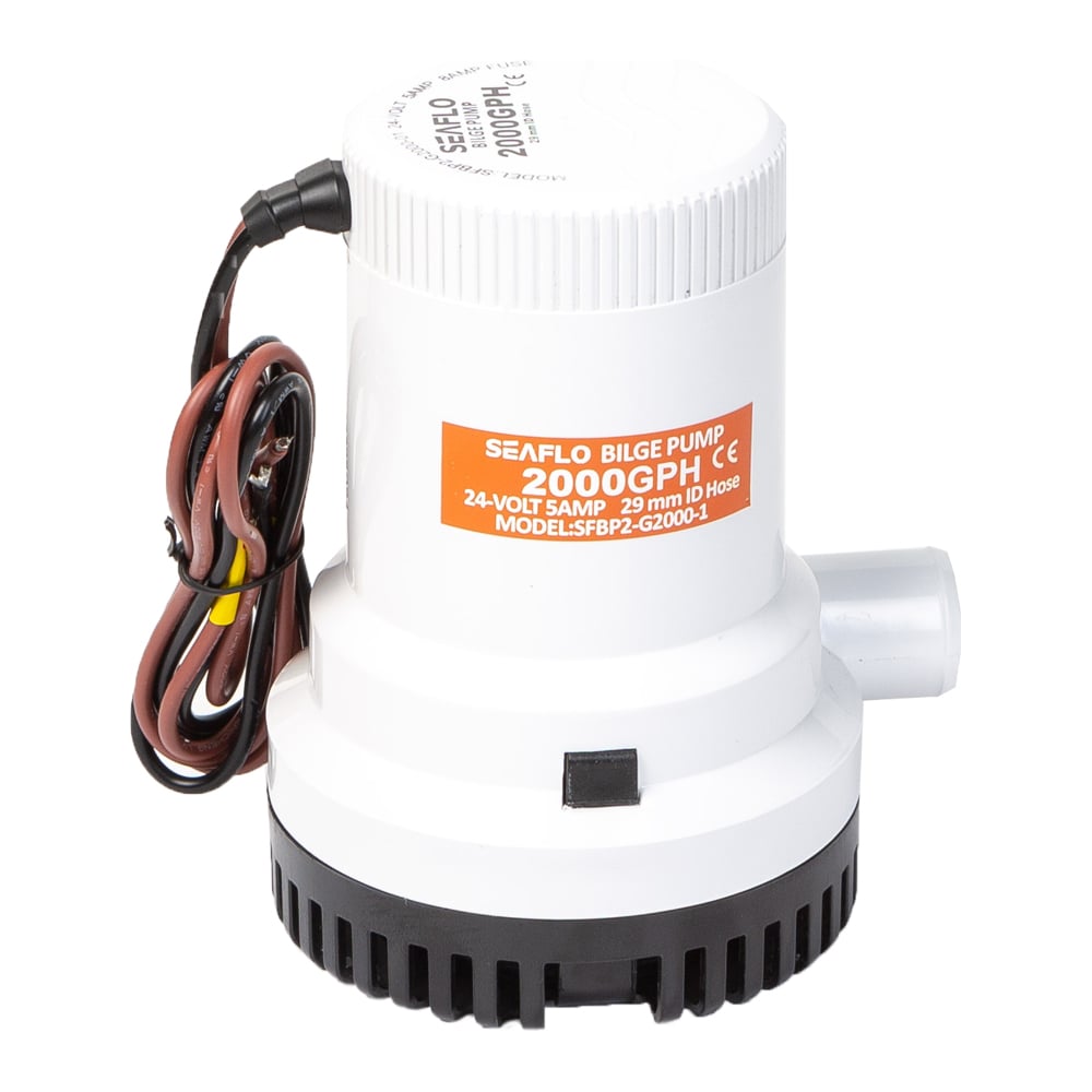 Водооткачивающая трюмная помпа SeaFlo 2000 галлон/час, патрубок 29 мм, 24V SFBP2-G2000-01 ...