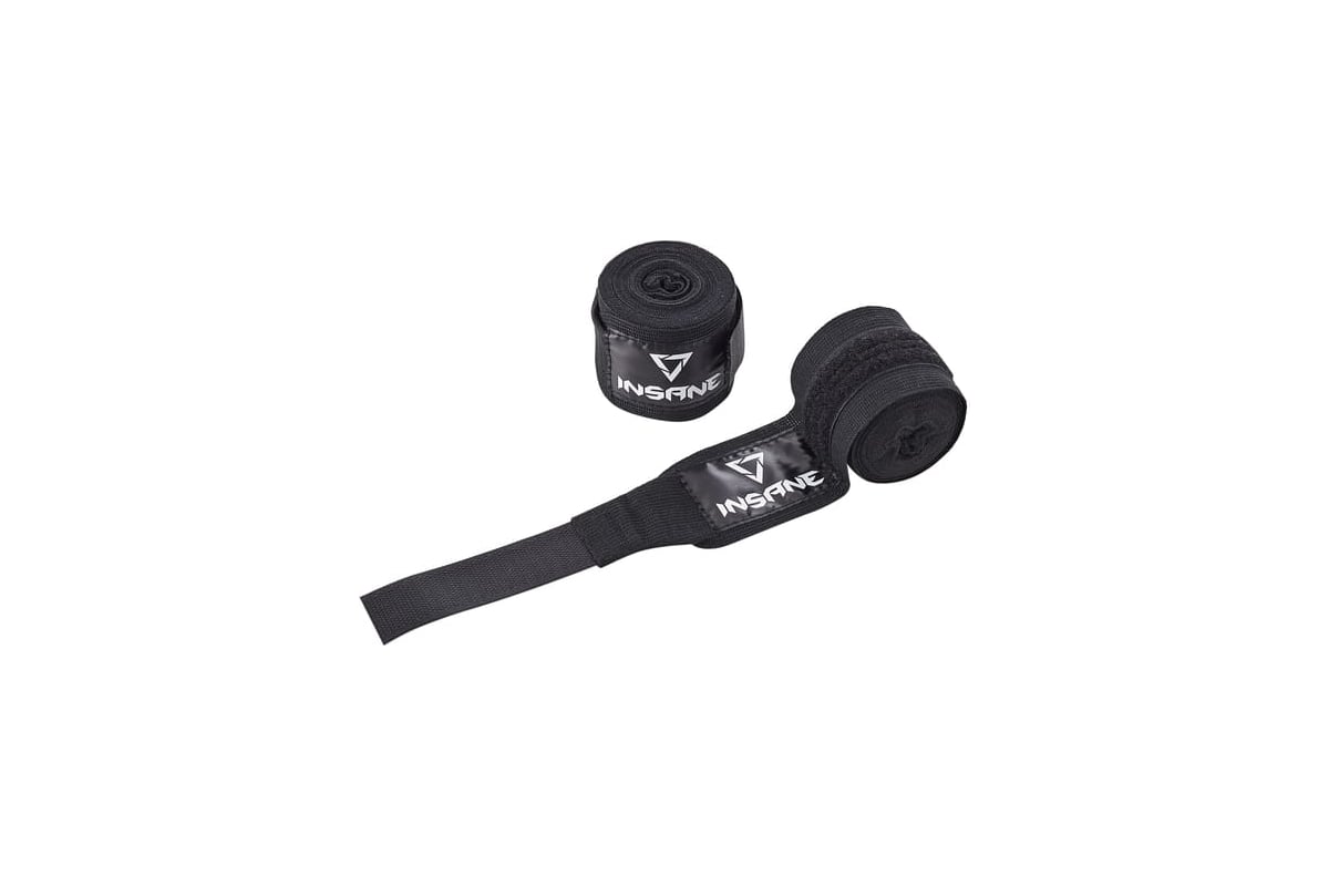 Боксерский бинт Insane BASE IN22-HW300, хлопок, черный, 4.5 м ЦБ ...
