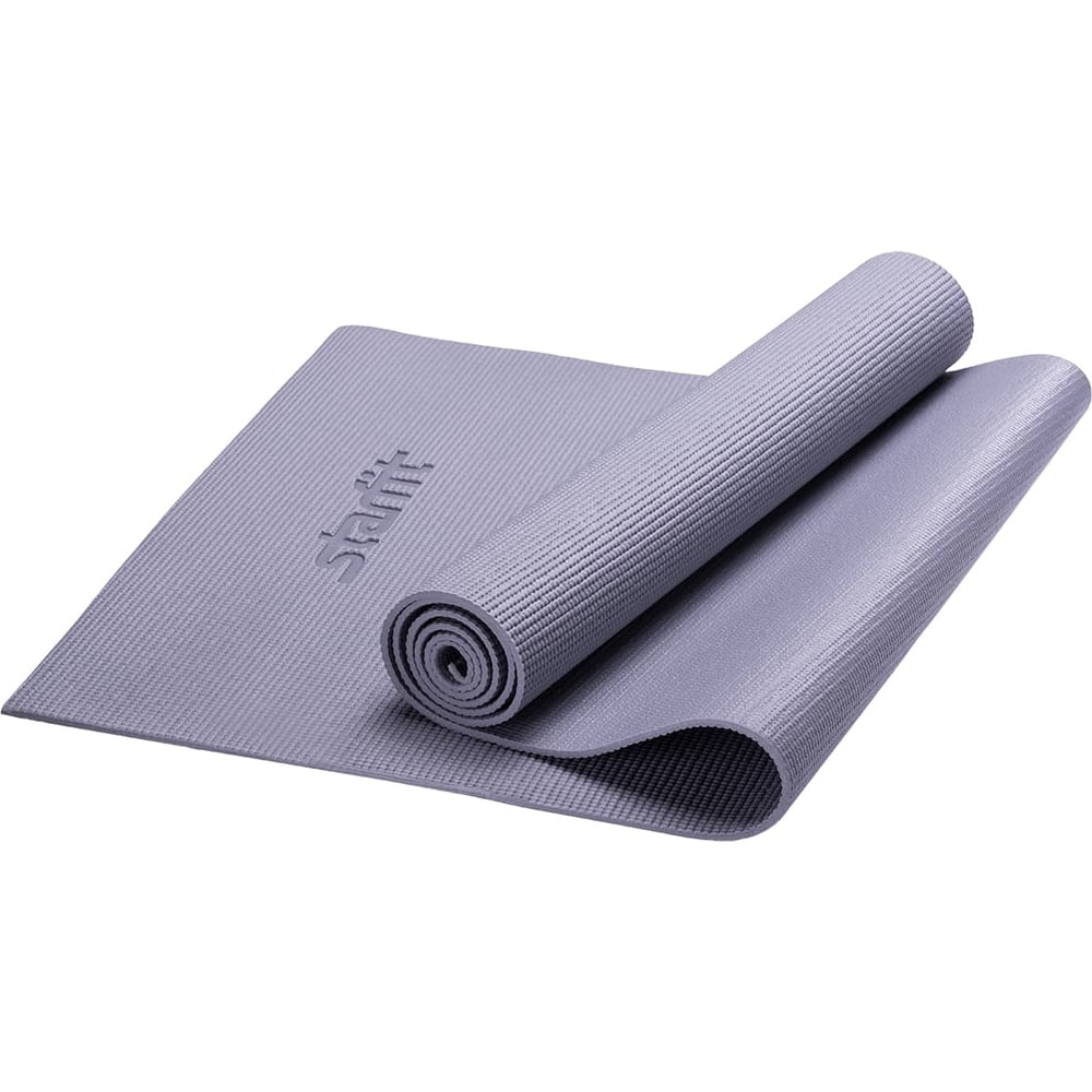 Коврик для йоги Starfit FM-101 PVC 173x61x1.0 см, серый 1/12 УТ ...