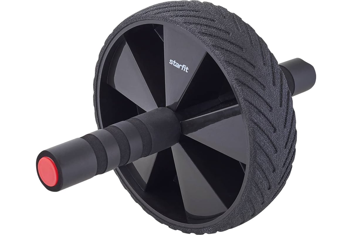 Ролик для пресса с мягким ходом Starfit RL-104 черный/красный УТ ...