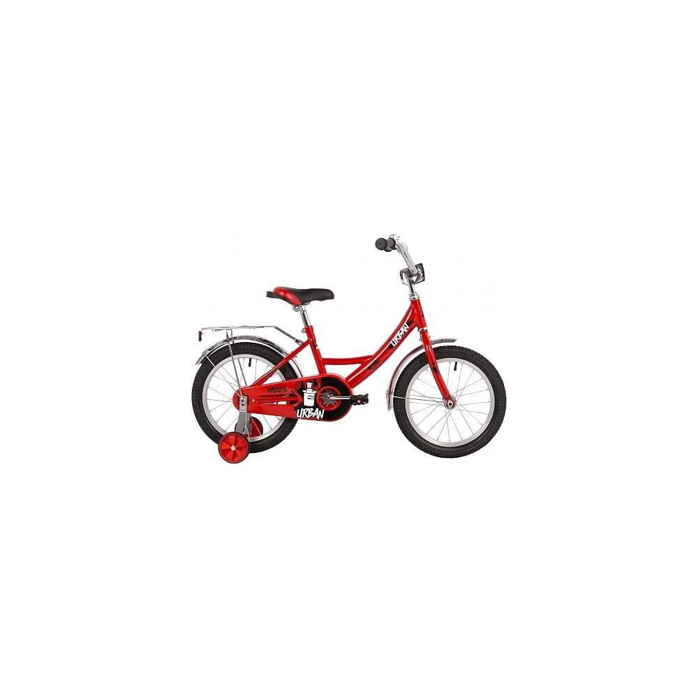 Велосипед NOVATRACK 16" URBAN красный, полная защита цепи, тормоз ...