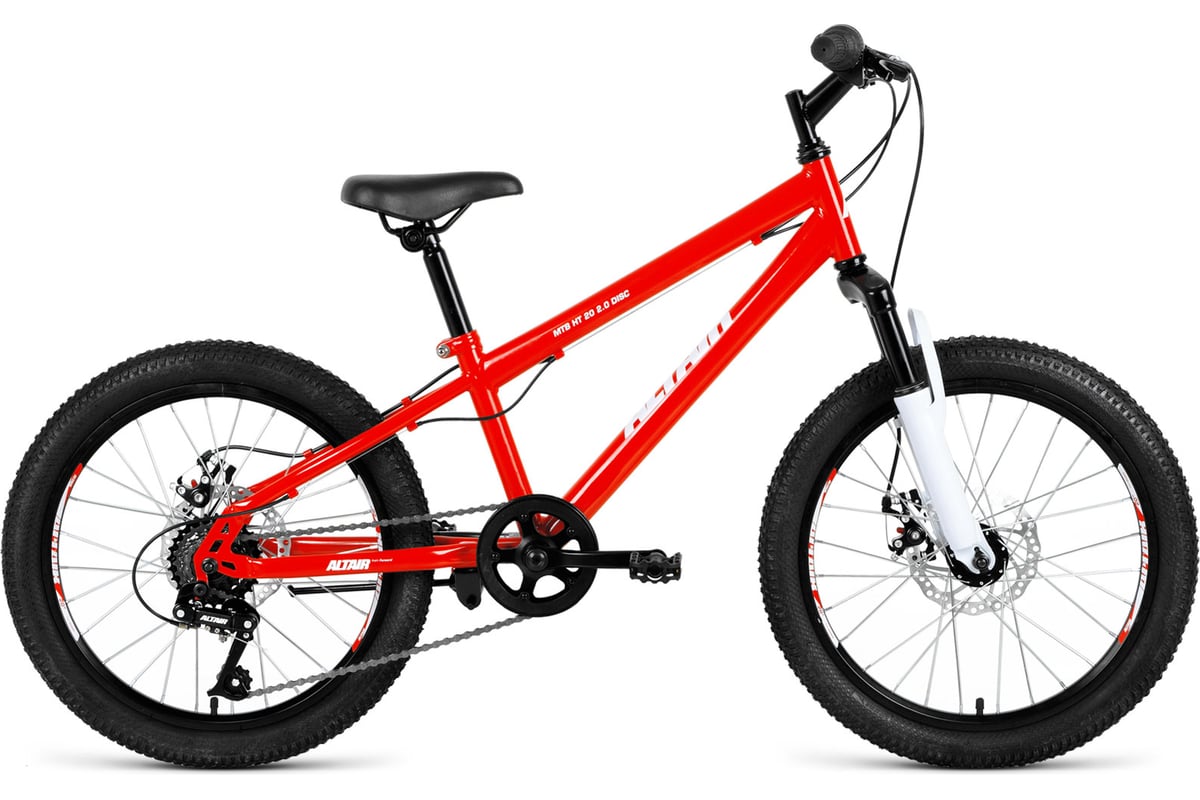 Велосипед ALTAIR MTB HT 20 2.0 disc 20, рост 10.5, 2018-2019, красный ...
