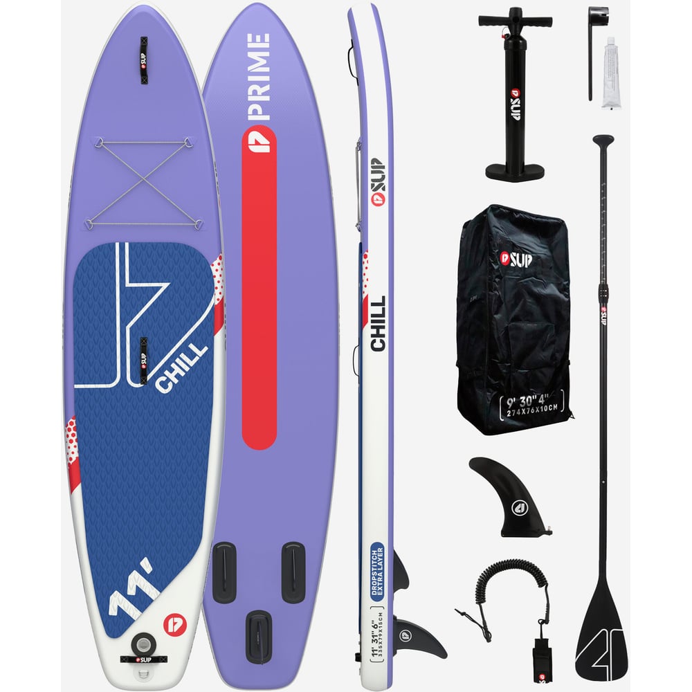 Сапборд PRIME CHILL SUP 11"x32"x6", фиолетовый 4620131033133 - выгодная ...