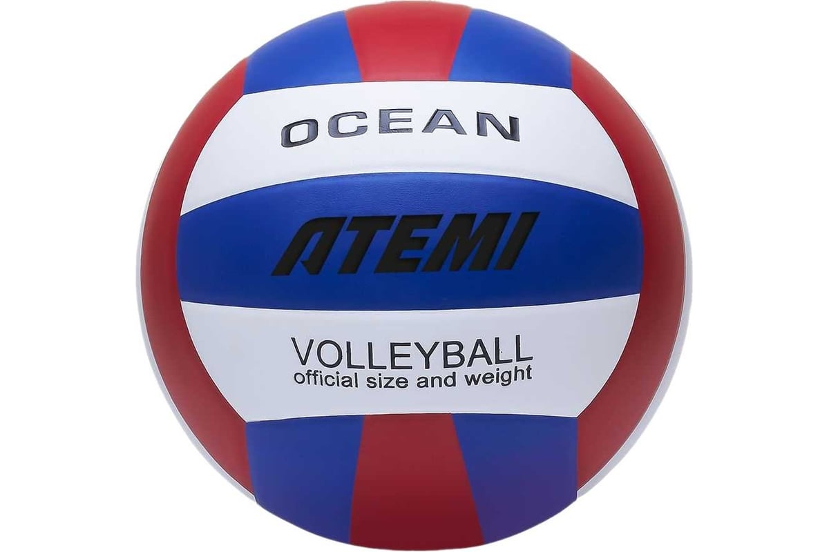 Мяч волейбольный клееный ATEMI OCEAN (N), синтетическая кожа PU, синий ...