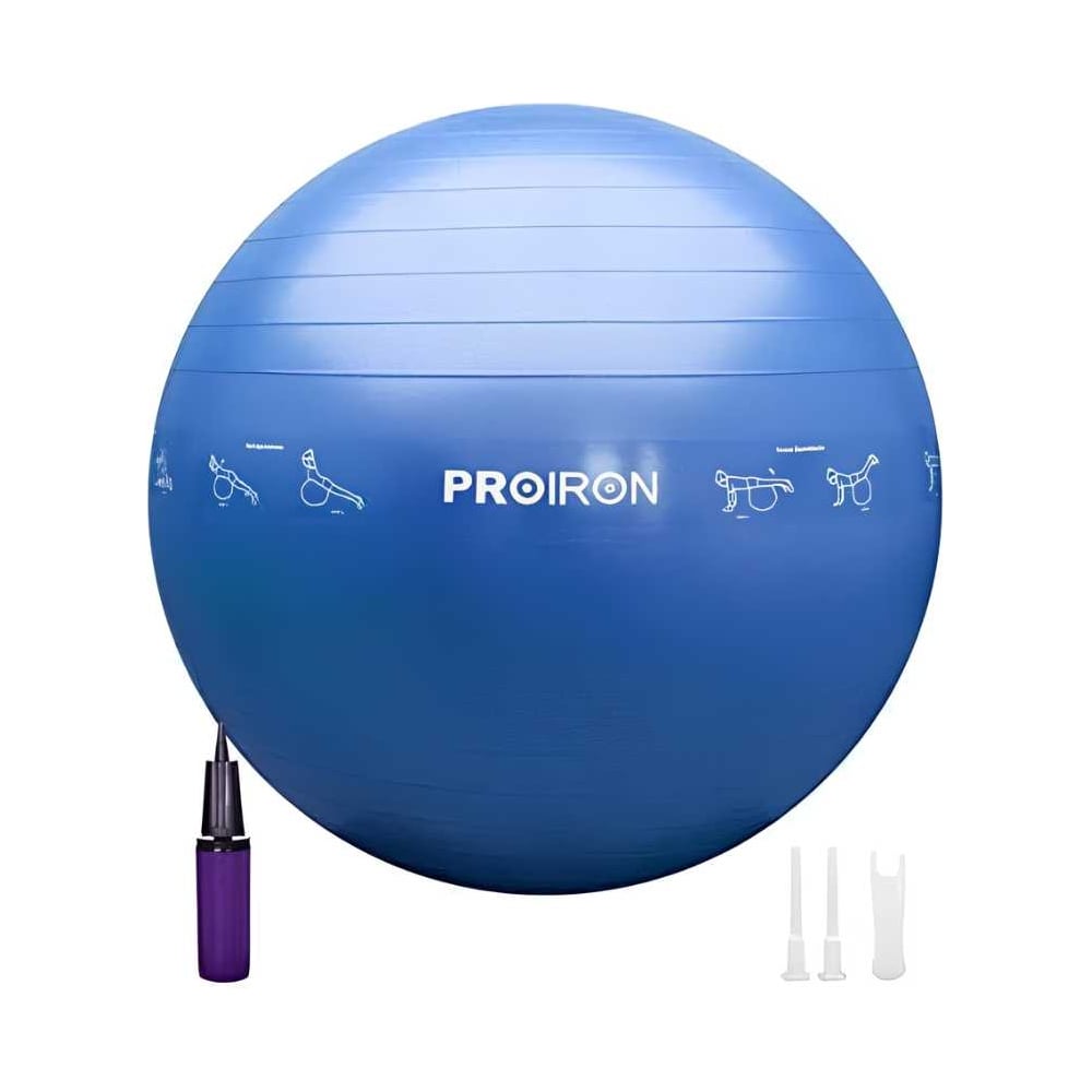Фитбол PROIRON с принтом, 65 см, голубой ФП65Г - выгодная цена, отзывы, характеристики, фото ...