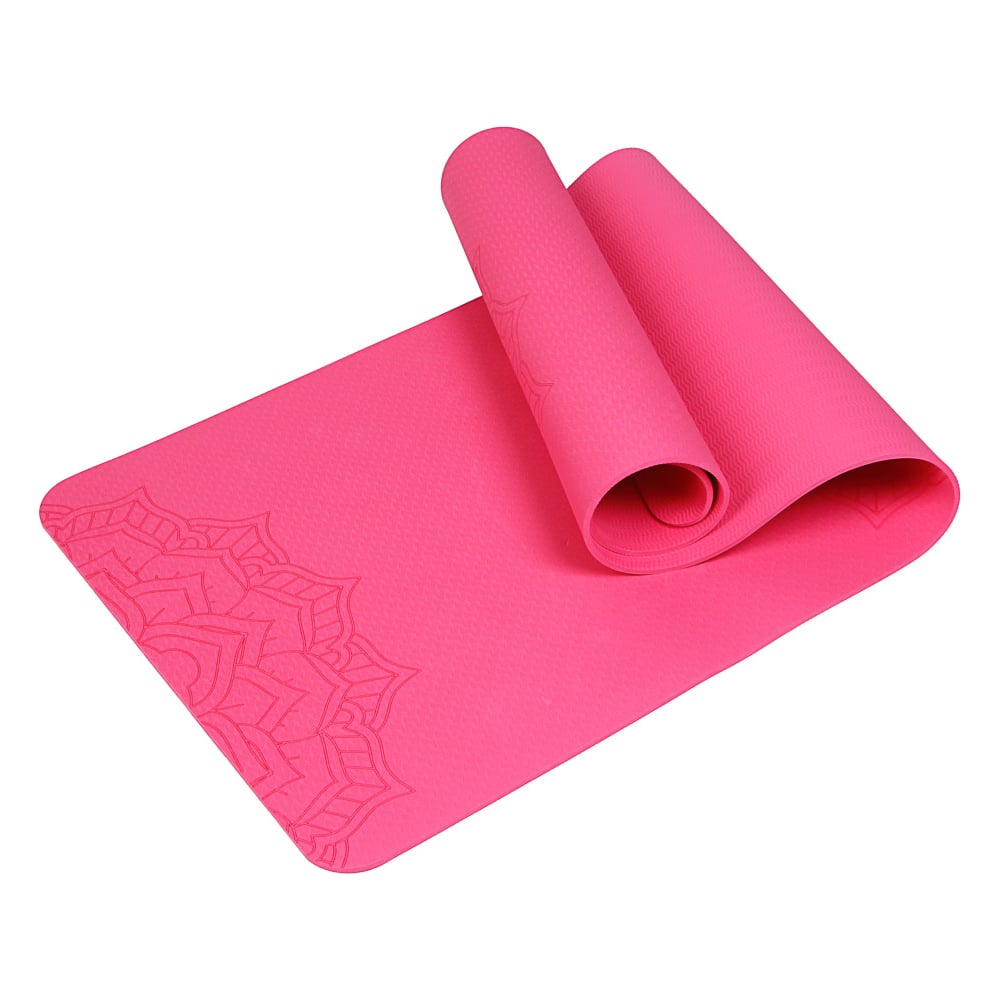 Коврик для йоги и фитнеса SILAPRO TPE, 183x61x0,6см цвет в ассортименте ...