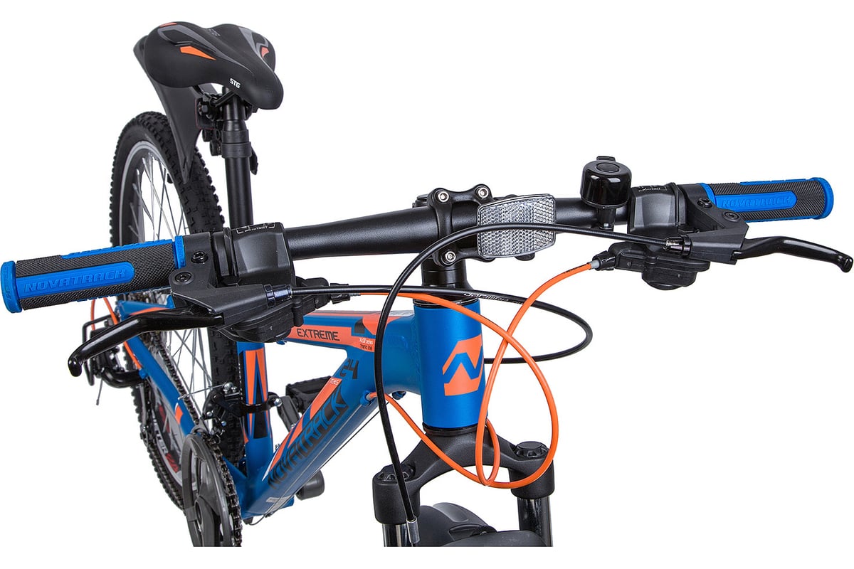 Велосипед NOVATRACK EXTREME 24", алюминиевая рама 11", синий, 21 ...
