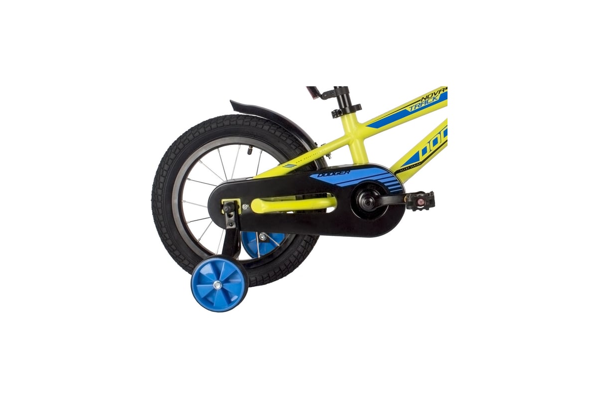Велосипед NOVATRACK DODGER 14", зелёный, тормоз ножной 145ADODGER.GN22 ...