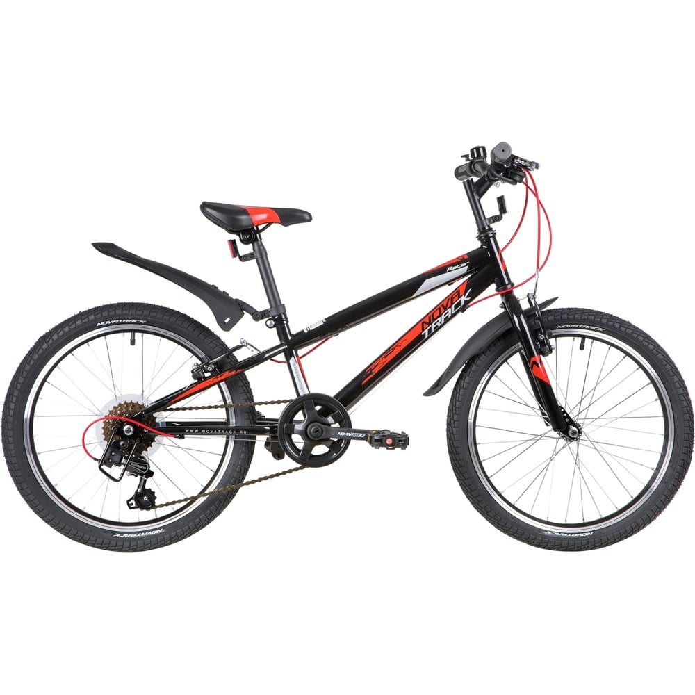 Велосипед NOVATRACK RACER 20", черный, сталь, 6 скоростей 20SH6V.RACER ...