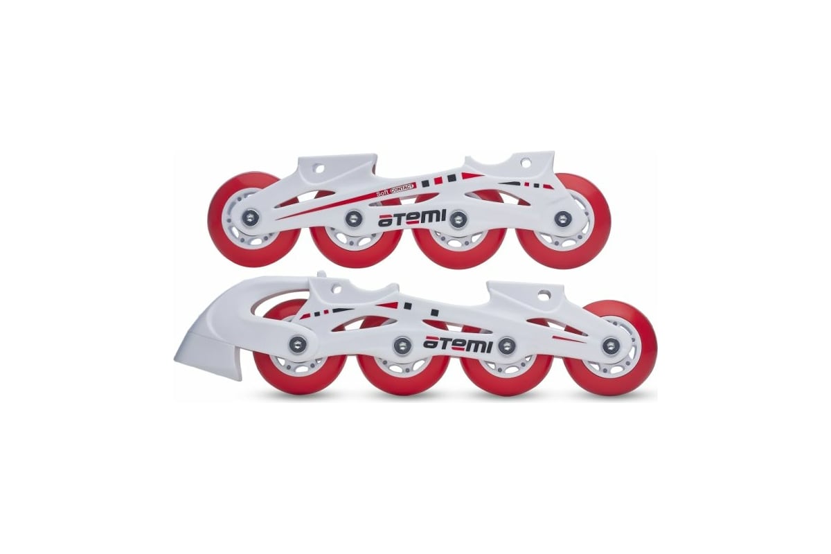 Роликовая рама для фигурных коньков ATEMI Cross, красно-белый, р.30-33 ...