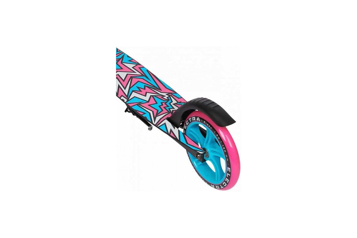Самокат 2-х колесный RIDEX Electra 180 мм, голубой/розовый УТ-00020975 ...