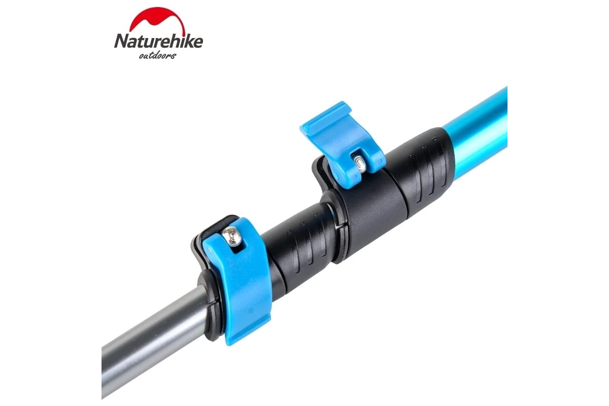 Треккинговая палка Naturehike ST01 6061 AL с 3 узлами, 50-100, Blue ...