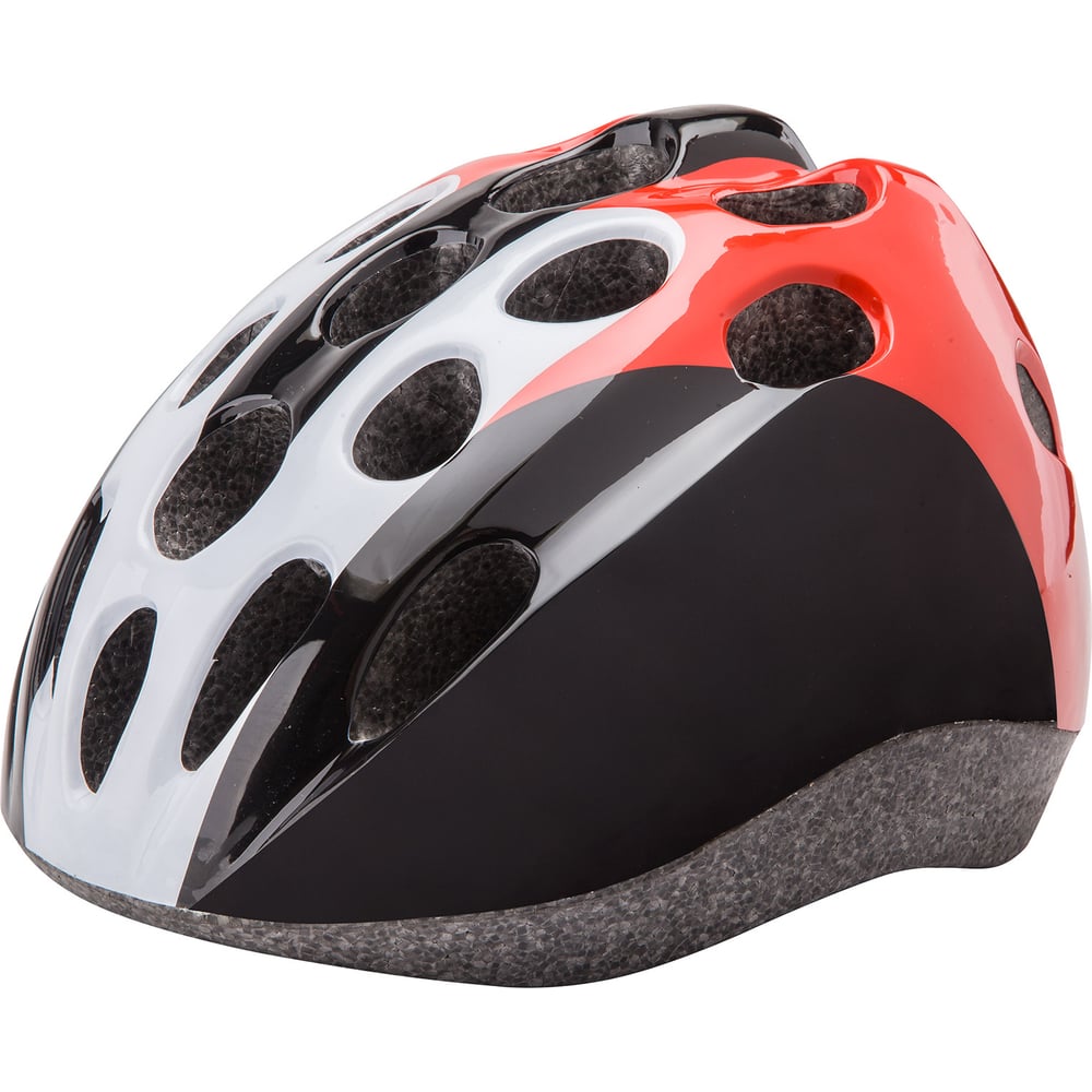 Защитный детский шлем STELS HB5-3_b, out mold, черный/белый/красный ...