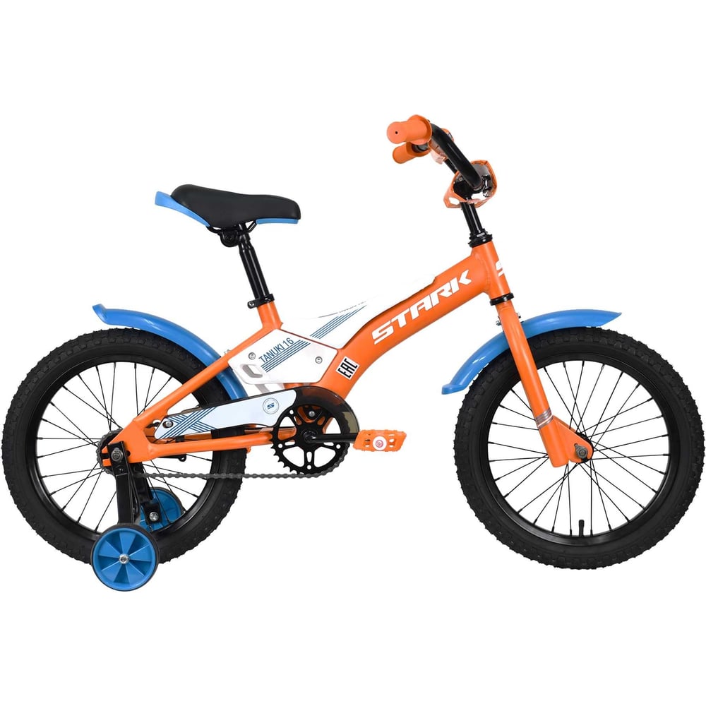 Велосипед STARK Tanuki диаметр колес 16, Boy, 2023, оранжевый/синий ...