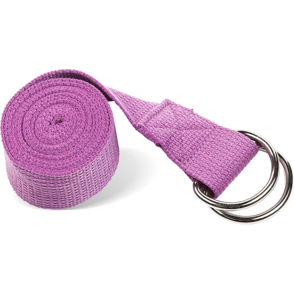 Ремень для йоги с металлическим карабином PRCTZ yoga strap фиолетовый ...