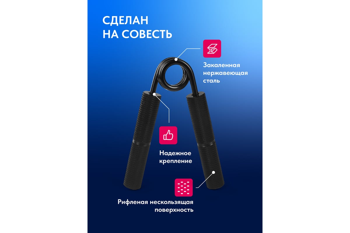 Кистевой пружинный эспандер для рук Shark fit 100 lb, 45 кг A1605 ...