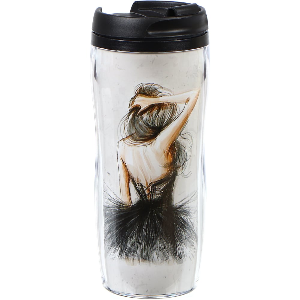 Термокружка DANIKS пластик, 0.38 л, балерина, колба пластик, yycf001-25 426231 - выгодная цена ...