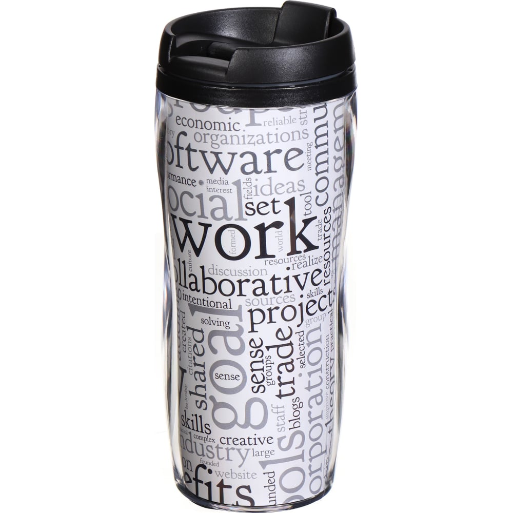 Термокружка DANIKS пластик, 0.38 л, газета, колба пластик, yycf001-18 396542 - выгодная цена ...