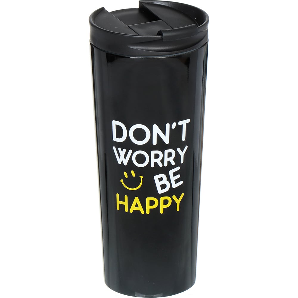 Термокружка DANIKS нерж, 0.45 л, узк.горл, колба нерж, чер, sl-nt014e-blk-logo2 327067 ...