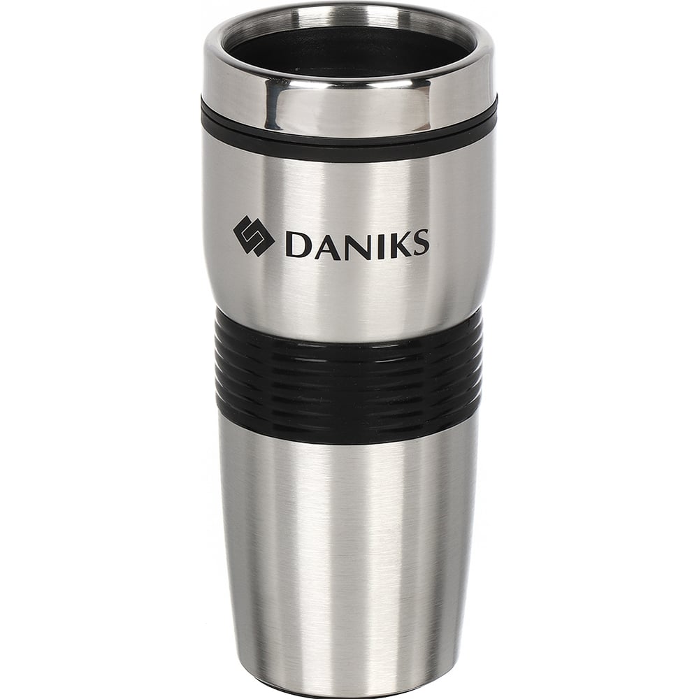 Термокружка DANIKS нерж сталь, пластик, 0.45 л, колба нерж, серебр, sl-113b 440182 - выгодная ...