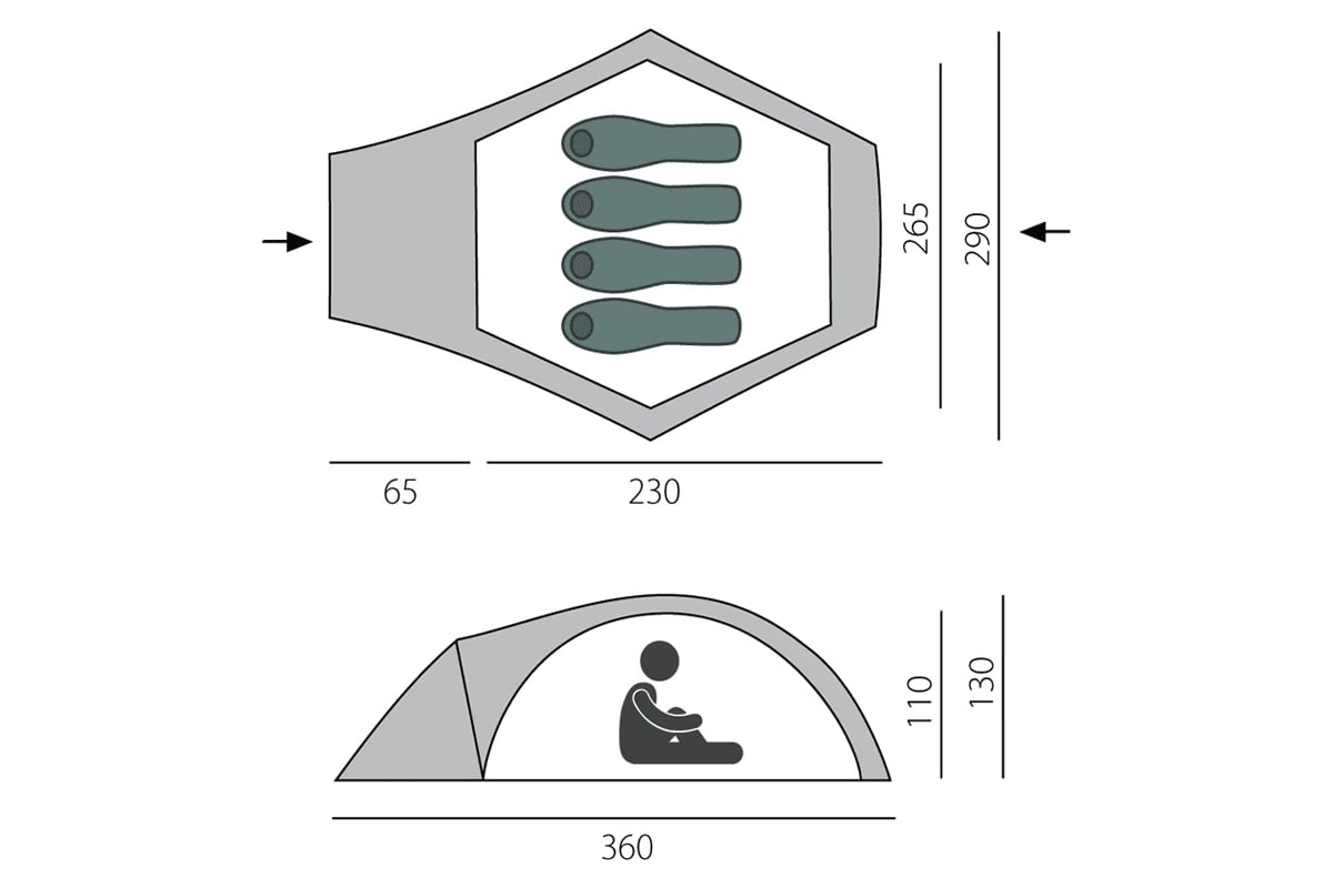 Быстросборная палатка BTrace Omega 4+ T0503 - выгодная цена, отзывы, характеристики, фото ...