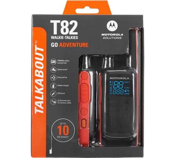 Комплект из двух радиостанций Motorola T82 TALKABOUT B8P00811EDRMAN ...