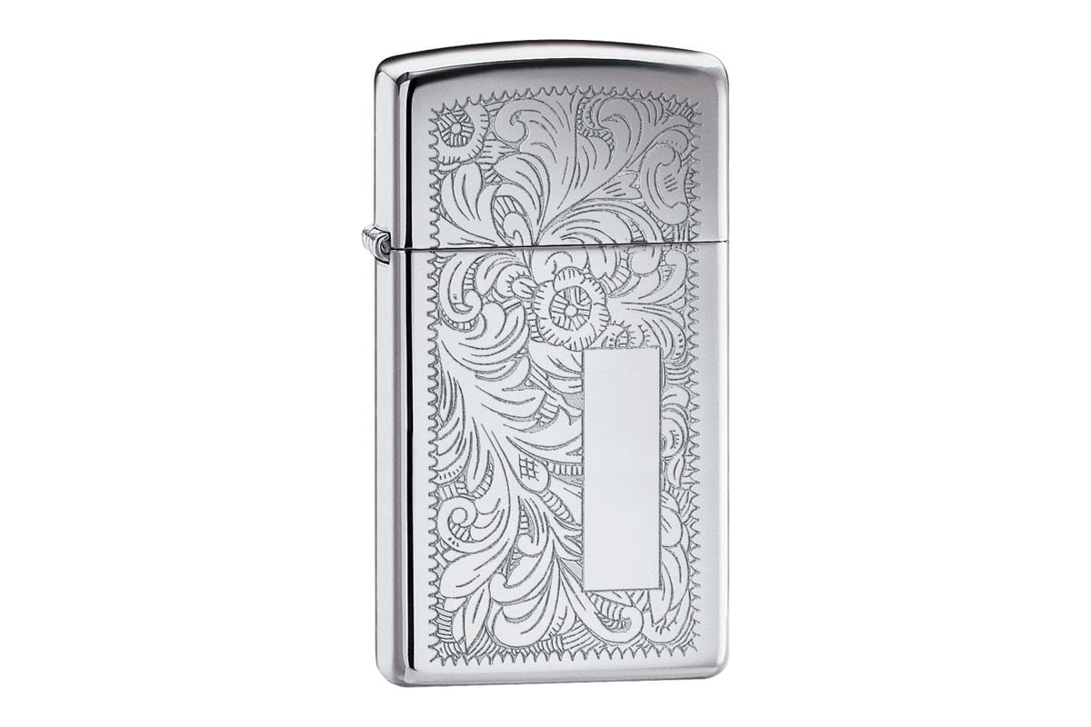 Зажигалка Zippo Slim Venetian High Polish Chrome 1652 - выгодная цена, отзывы, характеристики ...