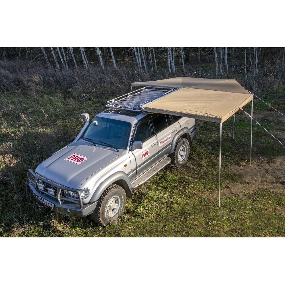 Автомобильная комбинированная прямоугольная маркиза РИФ с веерной ...