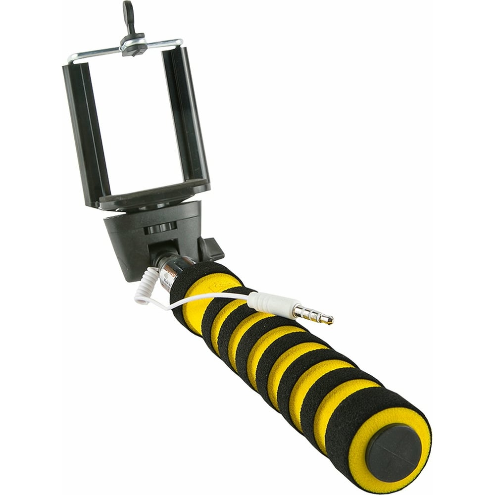 Монопод для селфи Red Line черно-желтый, с проводом jack 3.5 ...