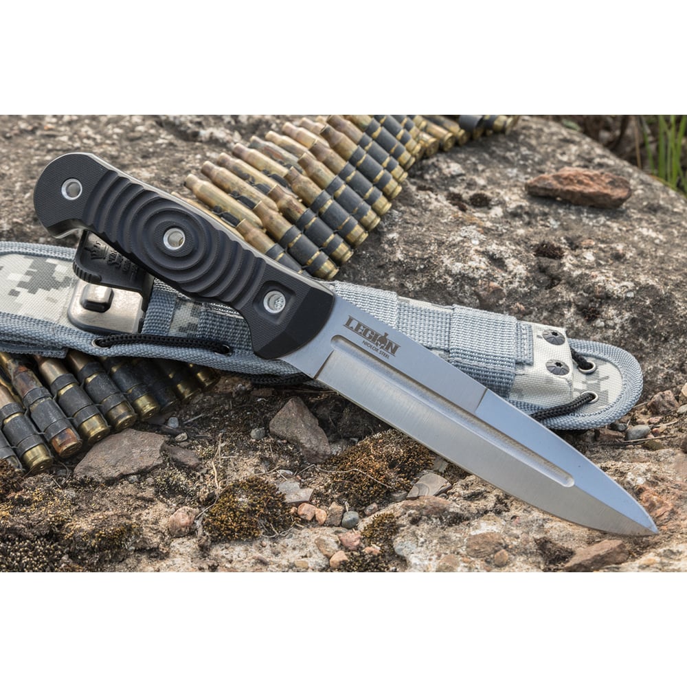 Туристический нож Kizlyar Supreme Legion сталь Niolox, StoneWash ...
