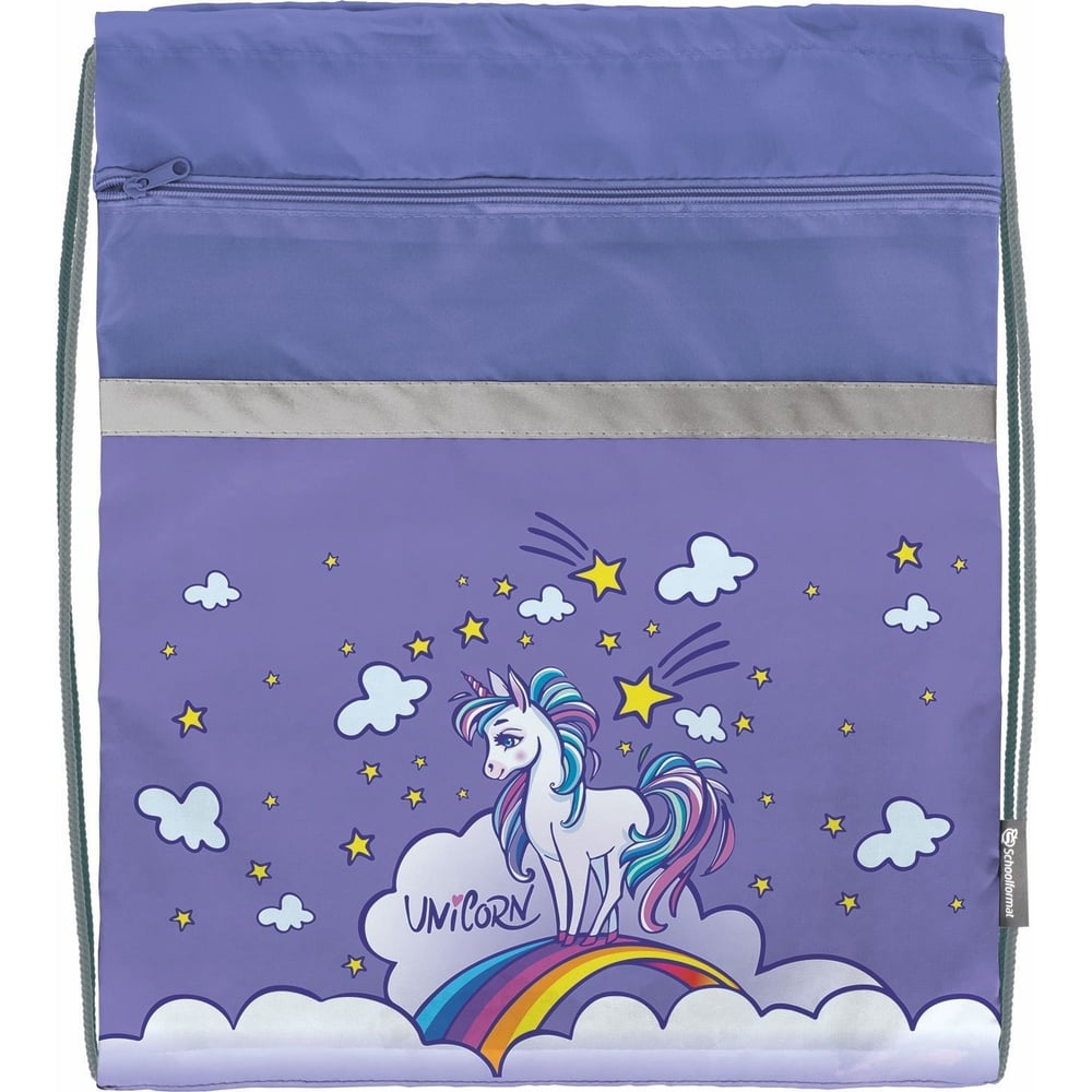 Большой мешок для обуви SCHOOLFORMAT LITTLE UNICORN 49x41 см, для ...