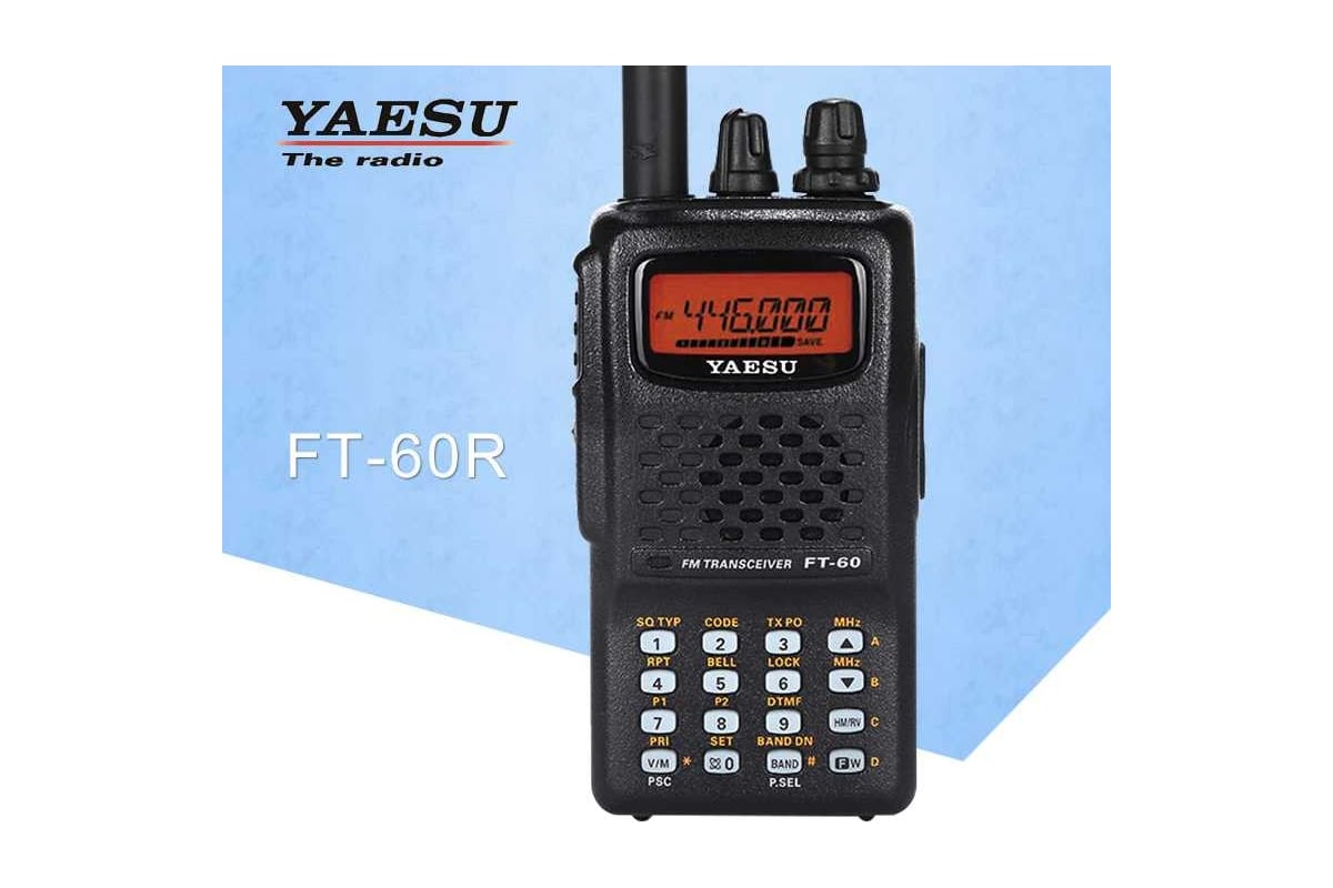 Портативная радиостанция YAESU FT-60R 108-520, 700-999.990 МГц, 1400мАч ...