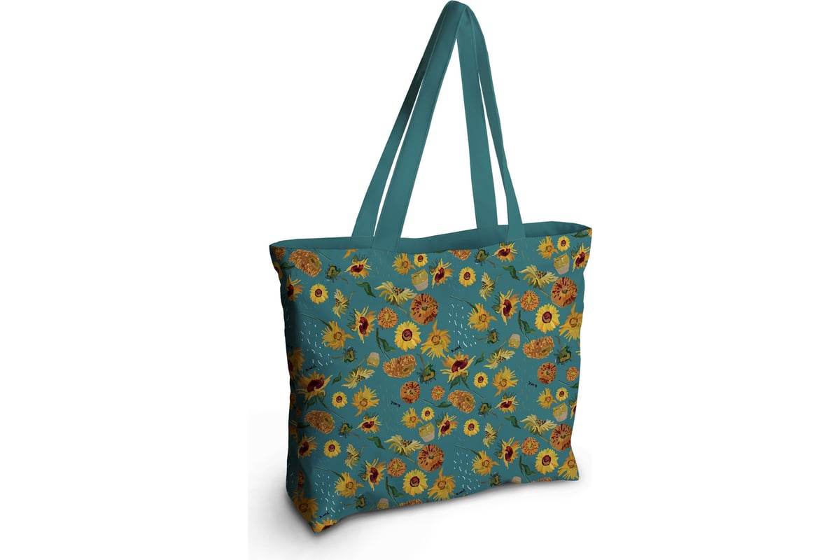 Женская спортивная пляжная сумка JOYARTY Подсолнухи лета, текстильная, на молнии, 49x36 см bsz ...