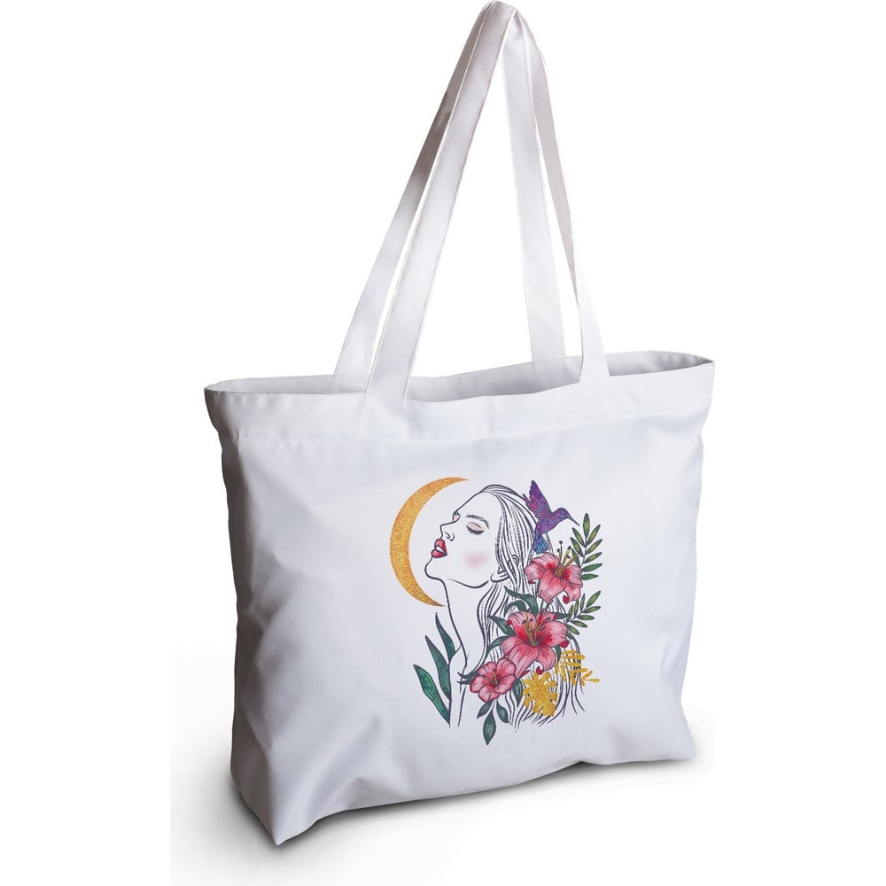 Женская спортивная пляжная сумка JOYARTY Эстетичная девушка, текстильная, на молнии, 49x36 см ...