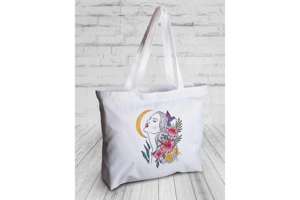 Женская спортивная пляжная сумка JOYARTY Эстетичная девушка, текстильная, на молнии, 49x36 см ...