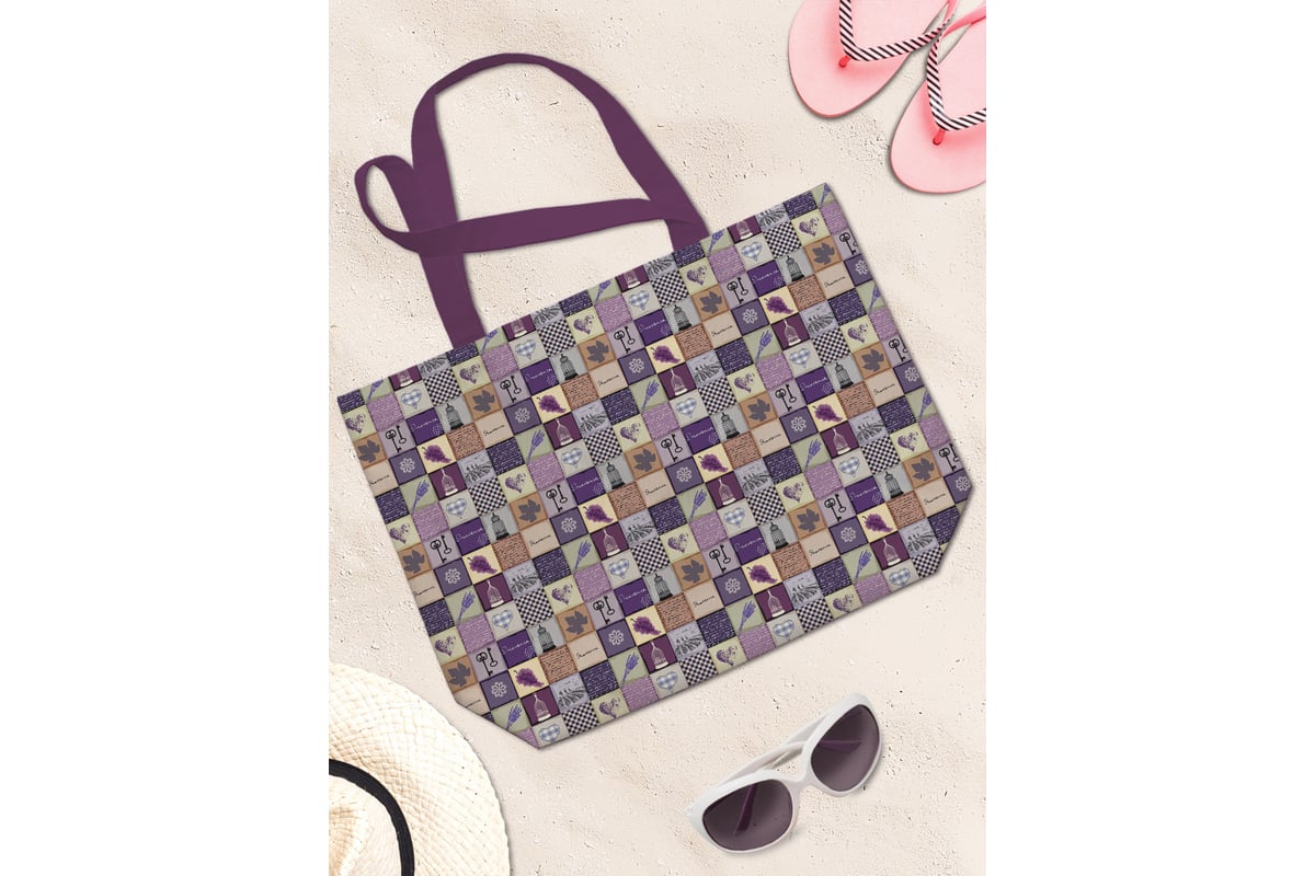 Женская спортивная пляжная сумка JOYARTY Загадочный рисунок, текстильная, на молнии, 49x36 см ...