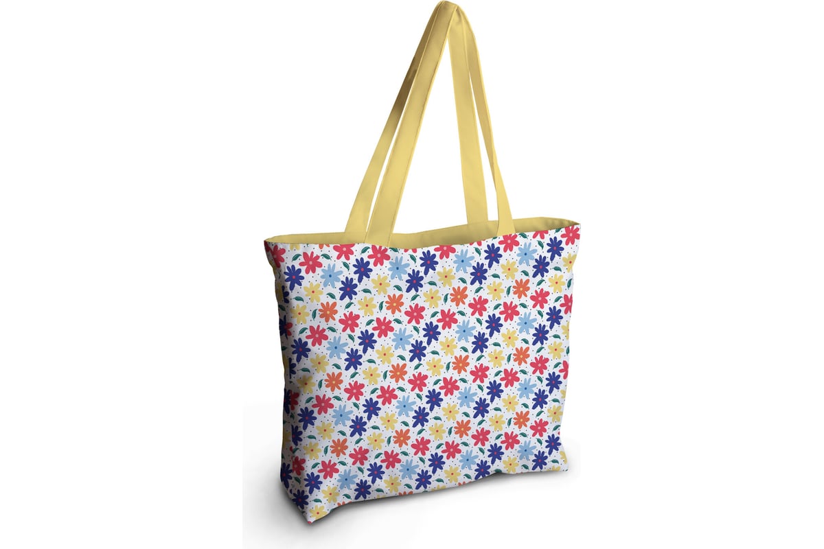 Женская спортивная пляжная сумка JOYARTY Цветочная поляна, текстильная, на молнии, 49x36 см bsz ...