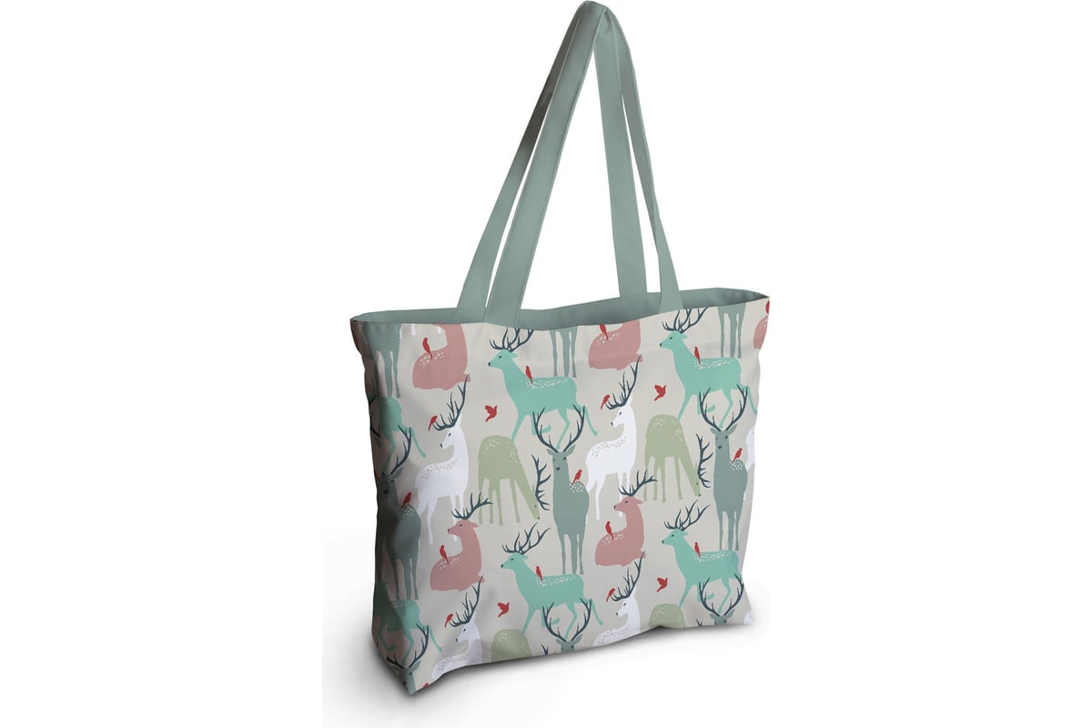 Женская спортивная пляжная сумка JOYARTY Стая оленей, текстильная, на молнии, 49x36 см bsz ...