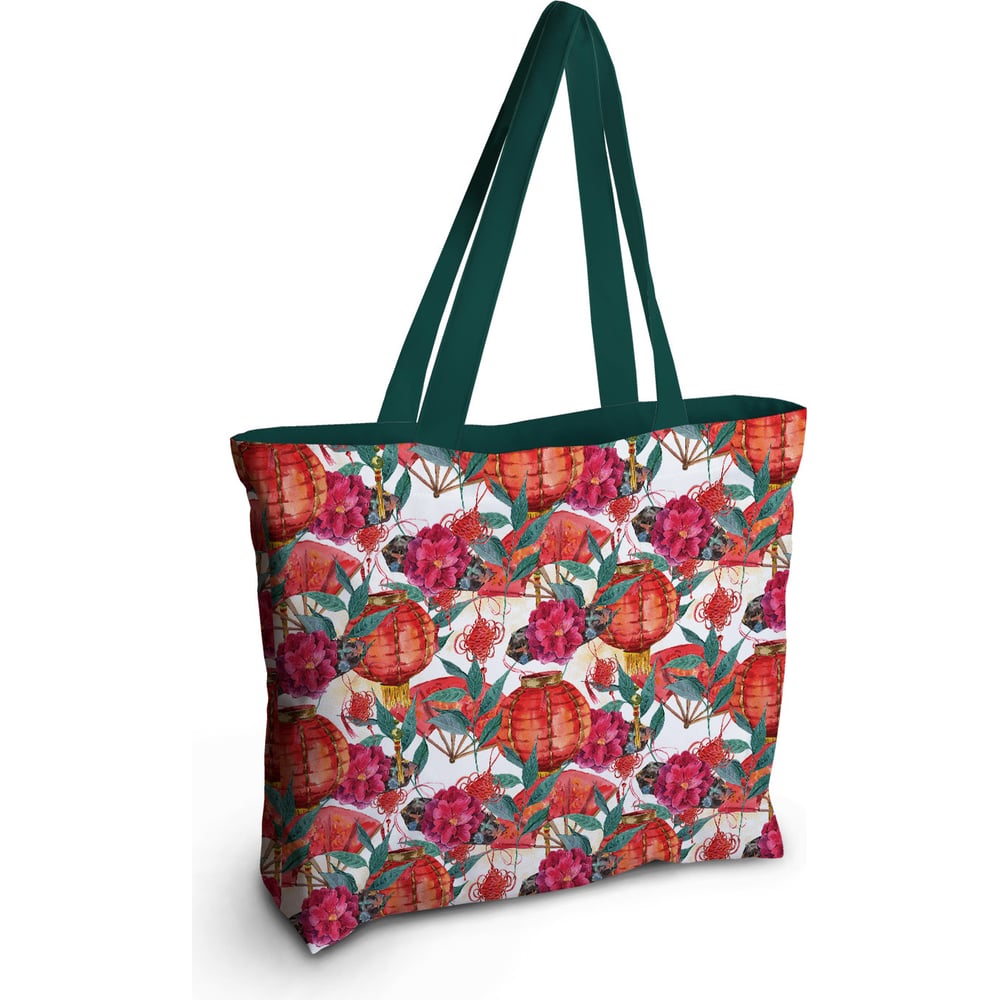 Женская спортивная пляжная сумка JOYARTY Японский сад, текстильная, на молнии, 49x36 см bsz ...