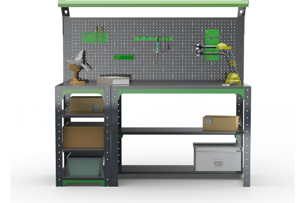 Стол металлический ООО Металекс серия KIT 750x1200x500 мм, с бок ...