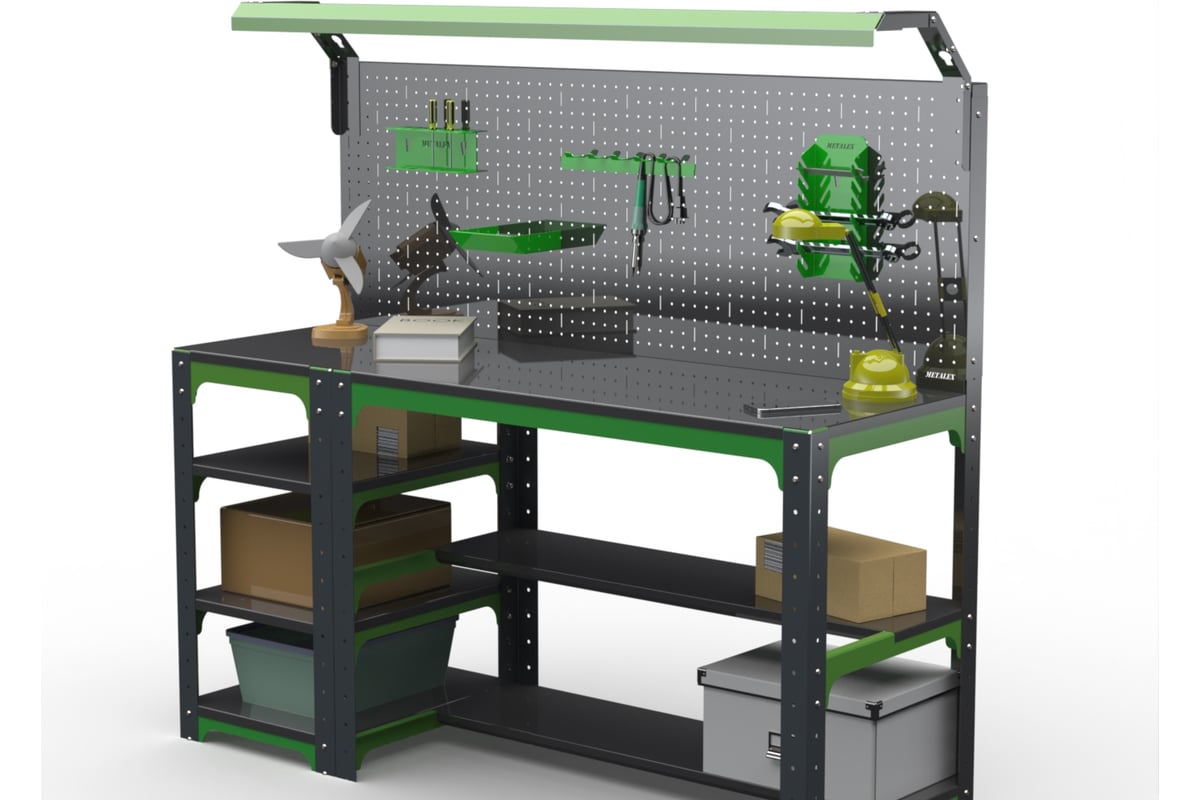 Стол металлический ООО Металекс серия KIT 750x1200x500 мм, с бок ...