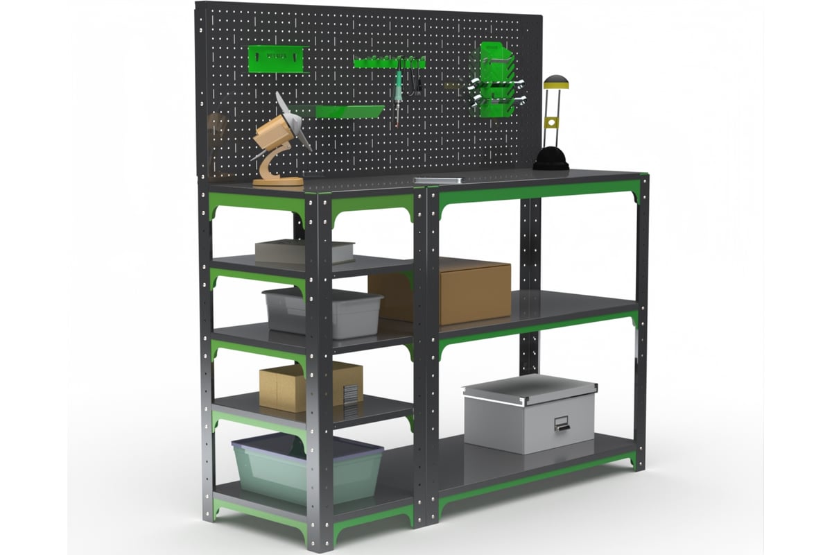 Стол-верстак ООО Металекс Metalex серия KIT 950х1000х500 с боковыми ...