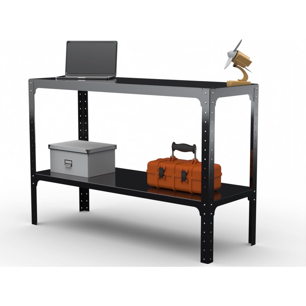 Стол-верстак ООО Металекс KIT 950х1200х400 мм, одна полка, черный ...