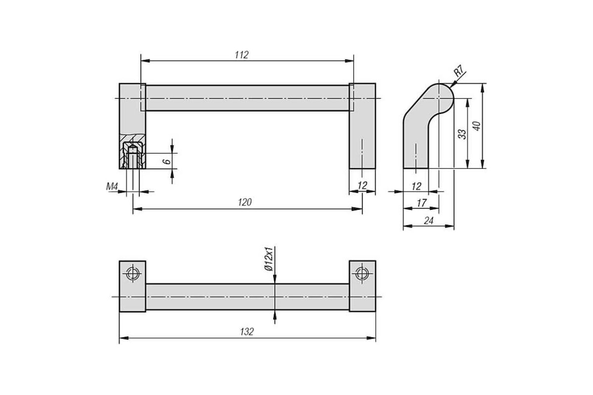 Угловая ручка KIPP K0235.120041 - выгодная цена, отзывы, характеристики ...