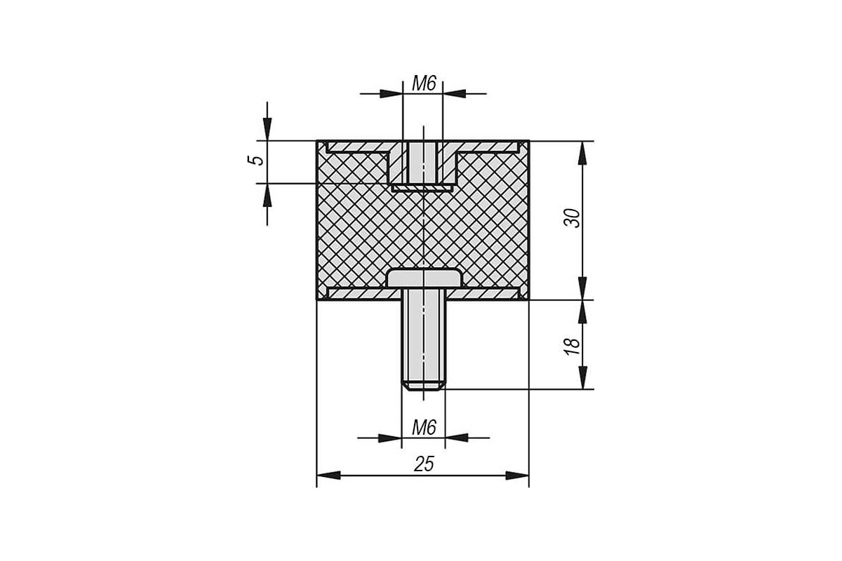 Резинометаллический буфер KIPP K1321.02503055 - выгодная цена, отзывы ...