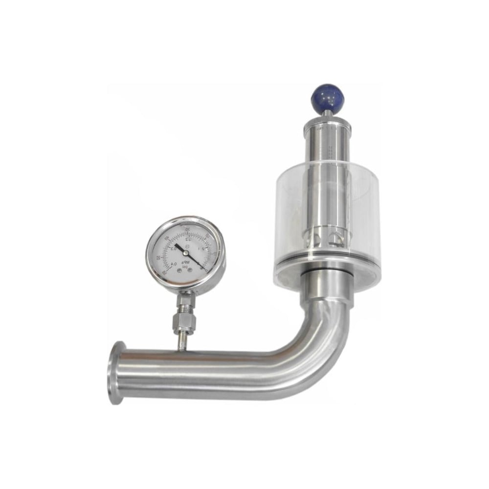 Шпунт-аппарат с манометром (левый) TITAN LOCK до 2,2 бар, под Clamp ...